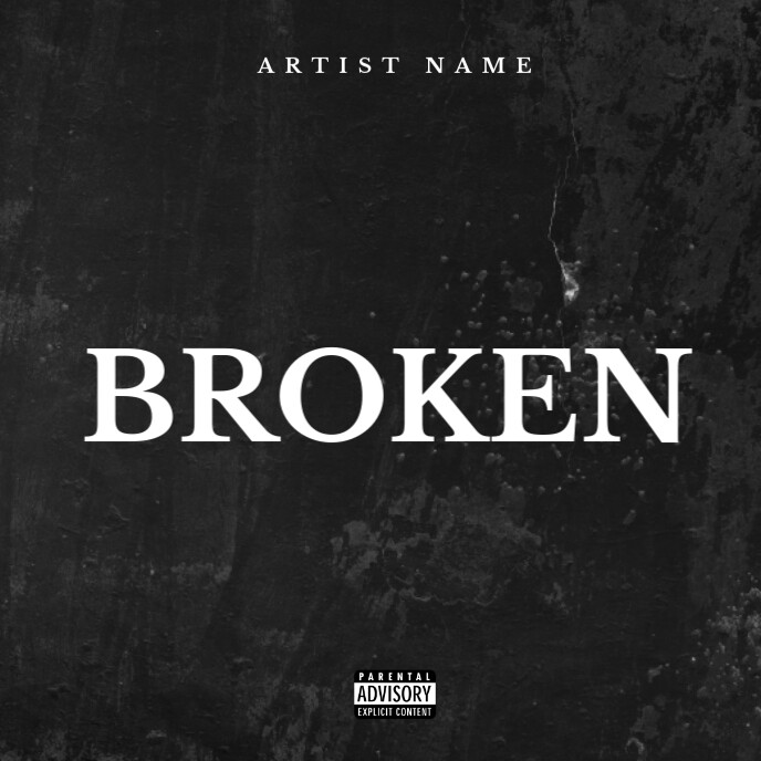 Black Broken Mixtape Song Album Cover Album Template | PosterMyWall