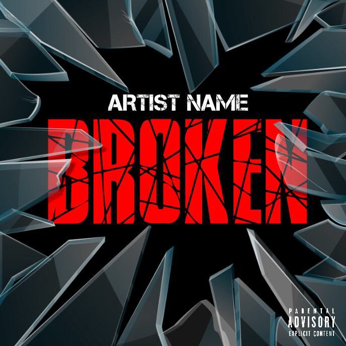 Copy of Black Broken Sad Music Album Cover | PosterMyWall