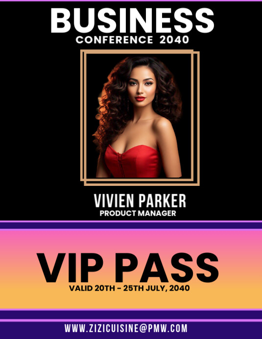 Copy of Black Business Vip Pass Flyer (us Letter) | PosterMyWall