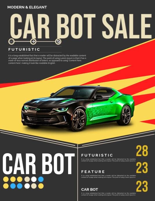 Copy of Black Car Bot Sale Flyr Template Pamflet (letter As) | PosterMyWall
