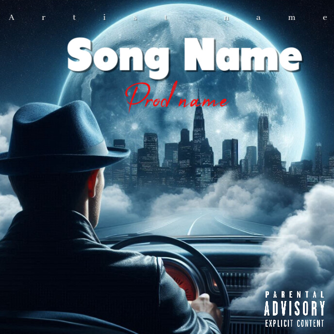 Black Car Song Mixtape Topography Album Cover Template | PosterMyWall