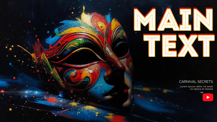 Plantilla de Black Carnival YouTube Thumbnail | PosterMyWall
