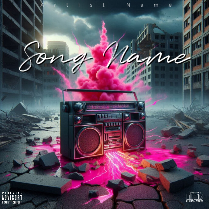 Copy of Black Cd Album Cover art work template | PosterMyWall