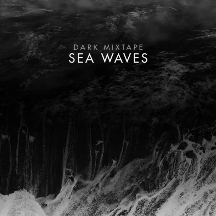Black CD Album Cover Waves Dark SeaVideo Template | PosterMyWall