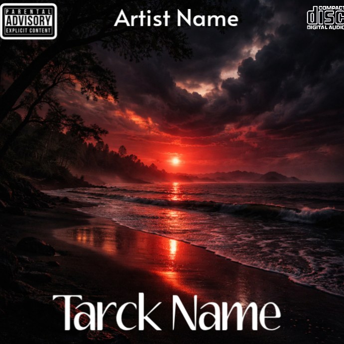 Black CD Mixtape Cover Artwork Album Cover Template | PosterMyWall