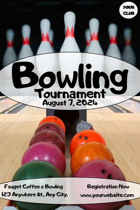 Black Ceria Bowling Poster Template | PosterMyWall