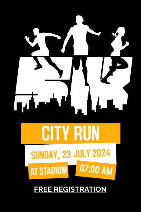 Copy of Black Ceria City Run Poster | PosterMyWall