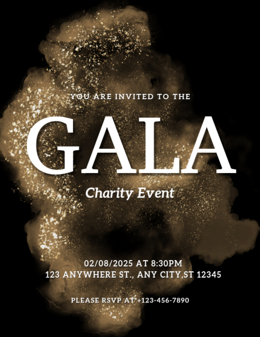 Black Charity Gala Event Flyer Template | PosterMyWall
