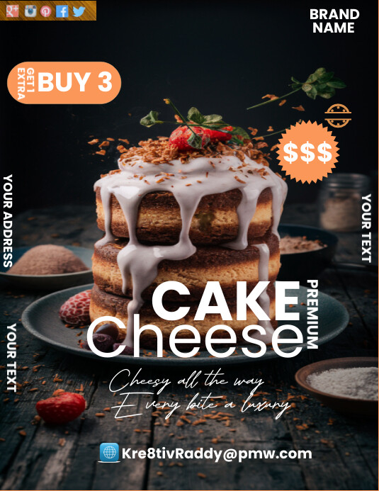 Copy of Black Cheesecake Flyer (us Letter) | PosterMyWall