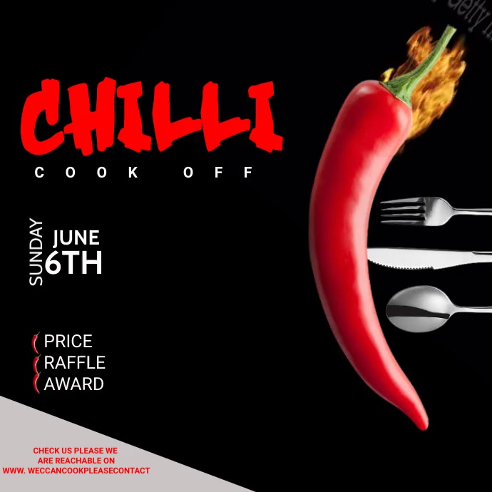 BLACK CHILI COOK OFF (1) Template | PosterMyWall