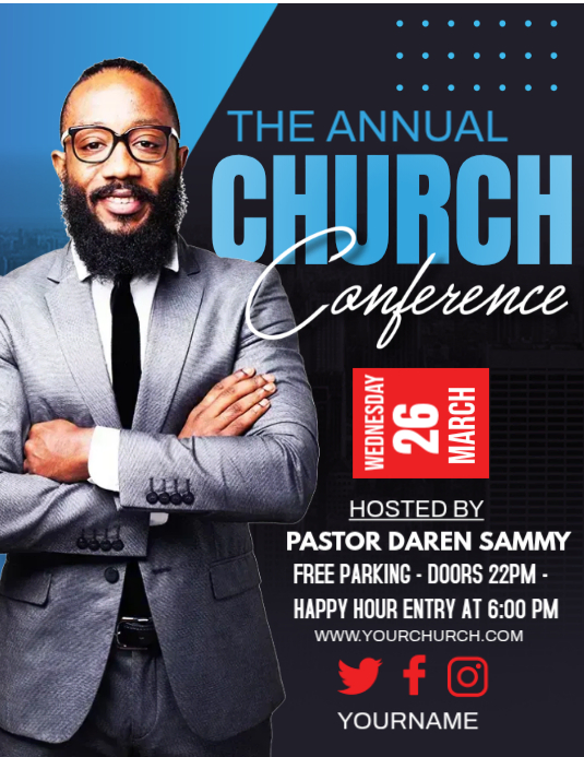 Black Church Conference Flyer Template | PosterMyWall