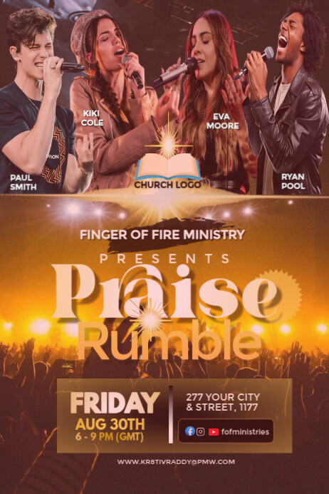 Black Church Event Poster Template | PosterMyWall