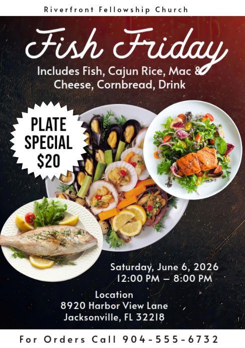 Plantilla de Black Church Fish Fry Event A4 | PosterMyWall