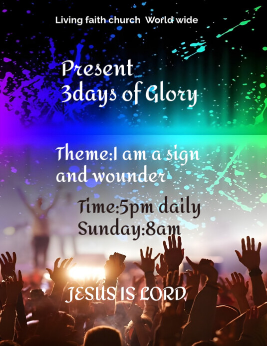 Black Church Flyer (us Letter) Template | PosterMyWall