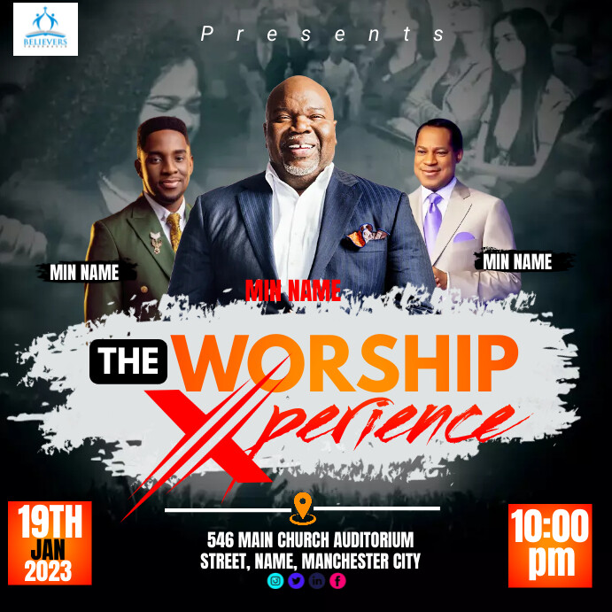 Plantilla de Black Church Instagram Post | PosterMyWall