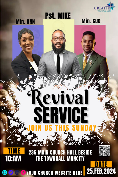 Black Church Poster Templat | PosterMyWall