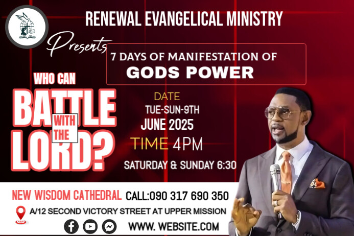 Black Church Program Flyer/ Church Service Design Template Poster ...