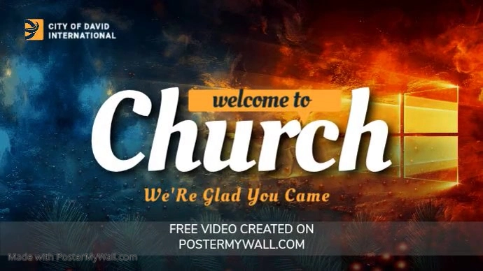 Black Church Welcome Digital Display Video Template | PosterMyWall