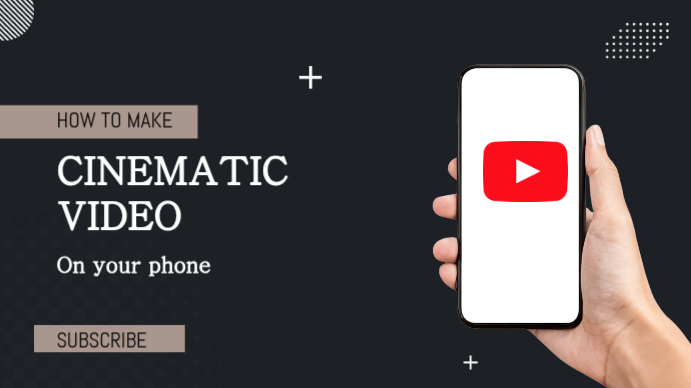 Black Cinematic Video Tutorial YouTube Thumbnail Template | PosterMyWall