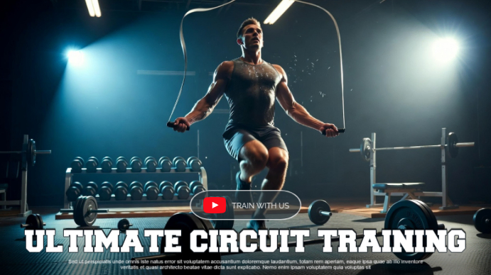 Black Circuit Training YouTube Thumbnail Template | PosterMyWall