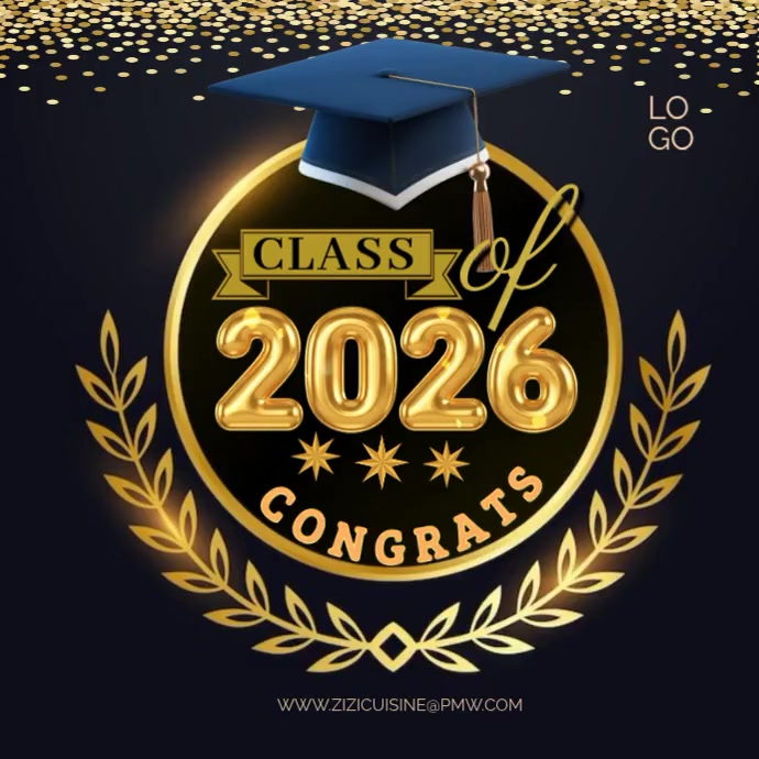 Black Class Of 2026 Instagram Post Template | PosterMyWall