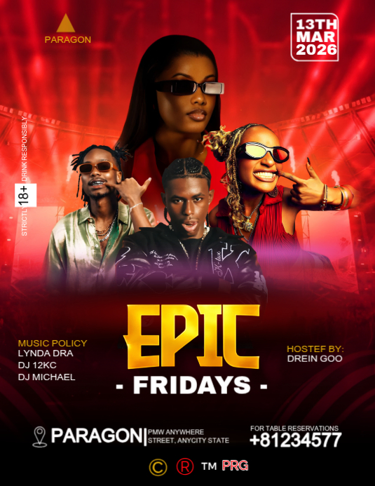 Black Club Event Flyer Template | PosterMyWall