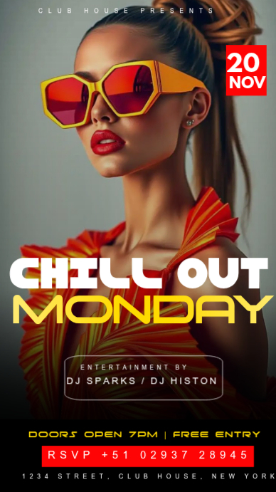 Black Club Event Instagram Story Template | PosterMyWall