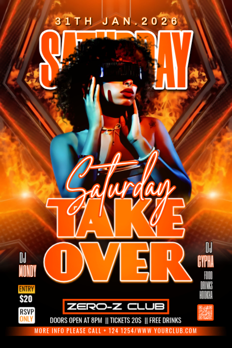 Black Club Event Poster Template | PosterMyWall