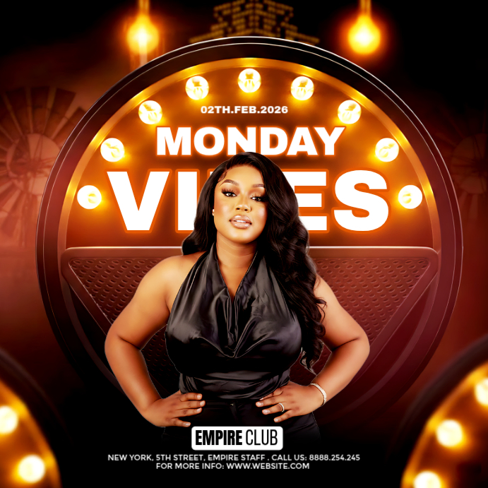 Black Club Event Promotion Instagram Post Template | PosterMyWall