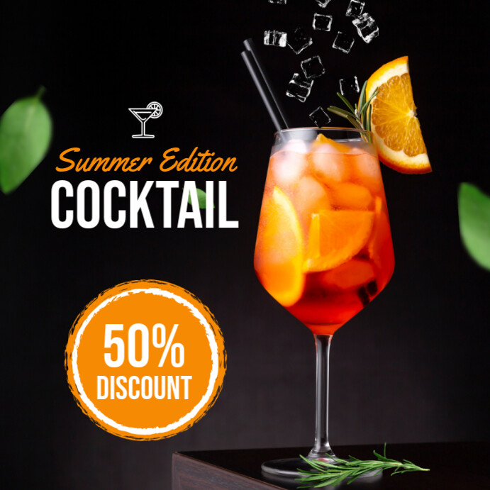 Modèle Black Cocktail Party Instagram Post | PosterMyWall