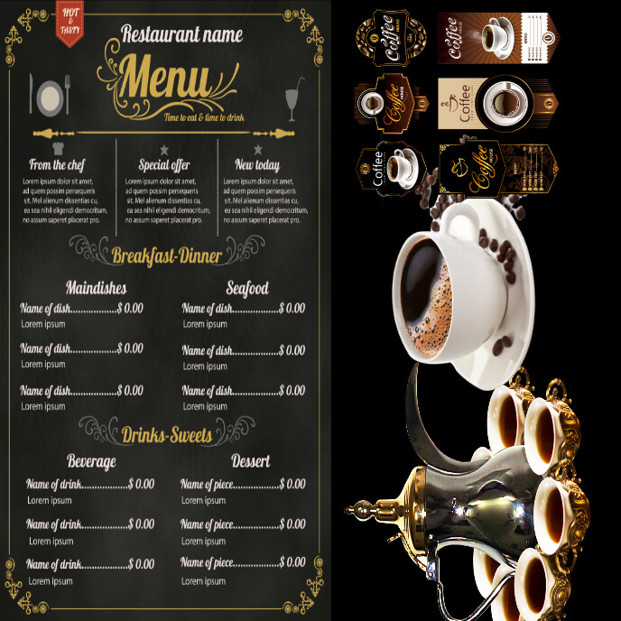 Black Coffee Album Cover Template | PosterMyWall