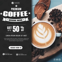 Black Coffee Menu Template | PosterMyWall