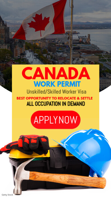 Plantilla de Black Collage Canada Work Permit Instagram Story | PosterMyWall