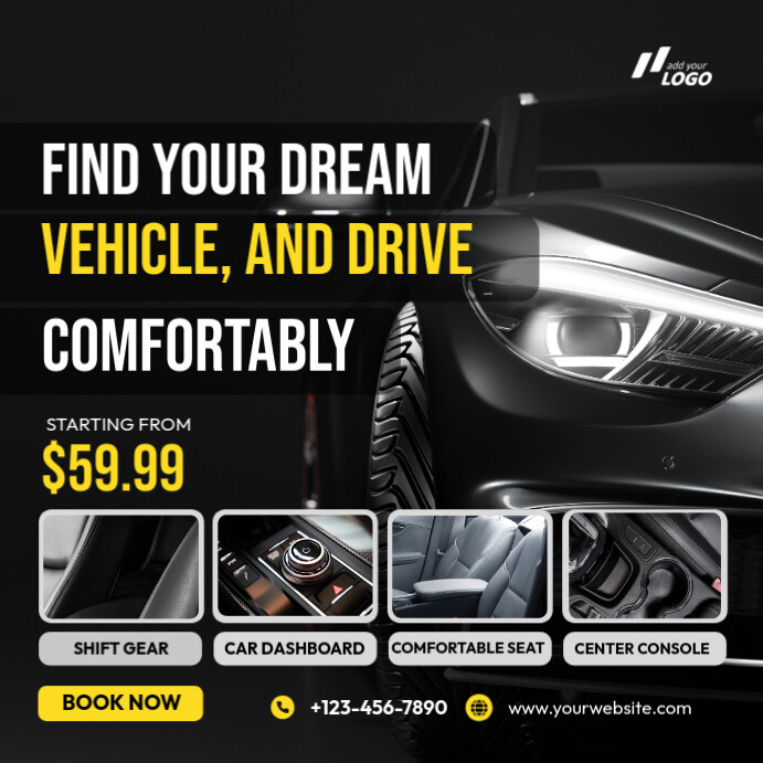 Black Collage Car Sale Instagram Post Template | PosterMyWall
