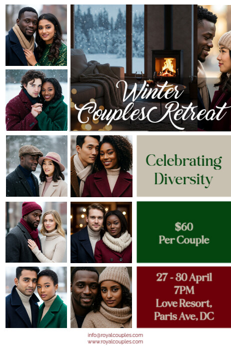 Copy of Black Collage Couples Retreat Poster | PosterMyWall