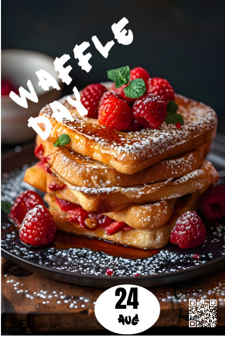 Black Collage Dark Waffle Day Design Template | PosterMyWall