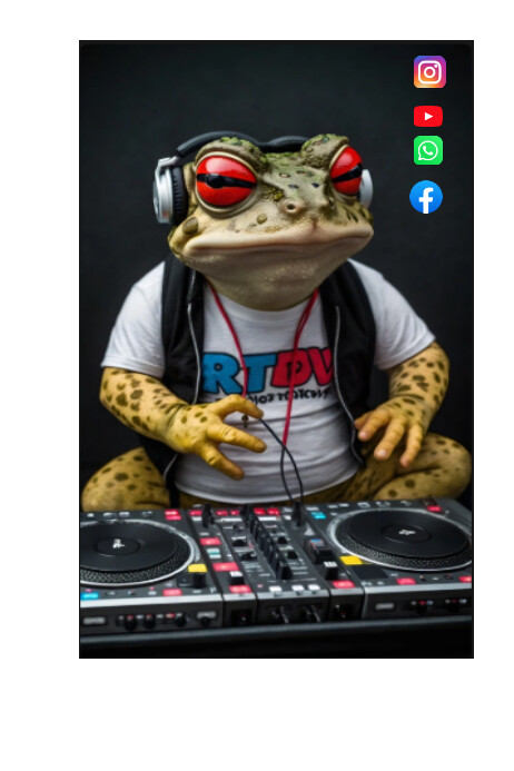 Copy of Black Collage Dj Frog Poster | PosterMyWall
