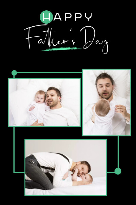 Black Collage Father's Day Collage Poster Template | PosterMyWall