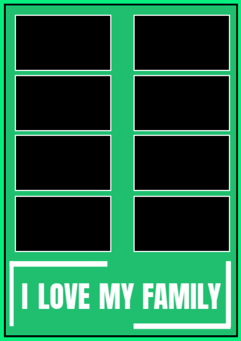 Black Collage Frame A4 Template | PosterMyWall