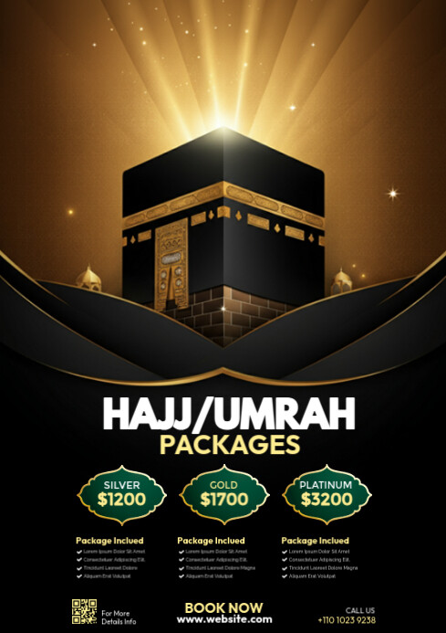 Black Collage Hajj And Umrah Template A4 | PosterMyWall