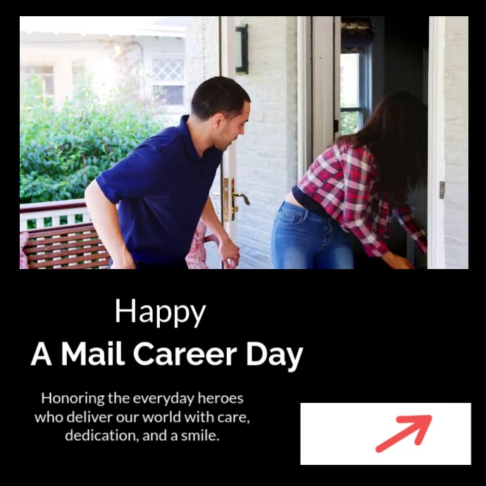 Black Collage Happy A Mail Career Day Instagram Post Template ...
