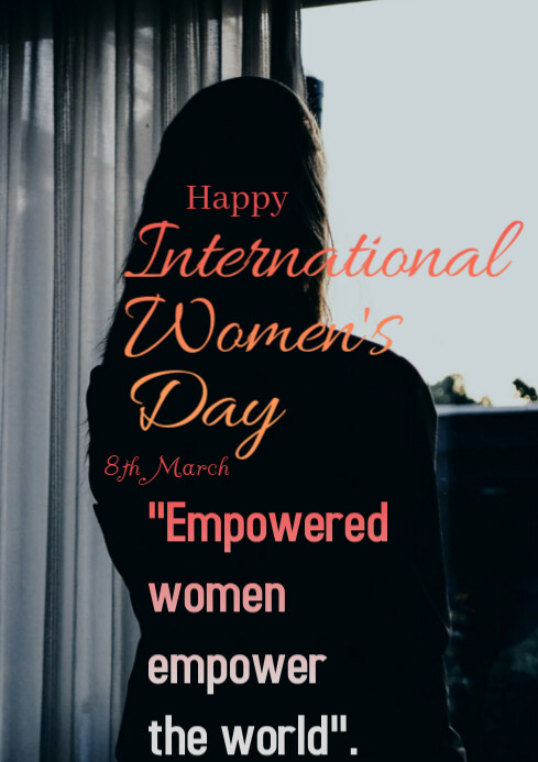 Black Collage Happy International Women's Day A4 Template | PosterMyWall