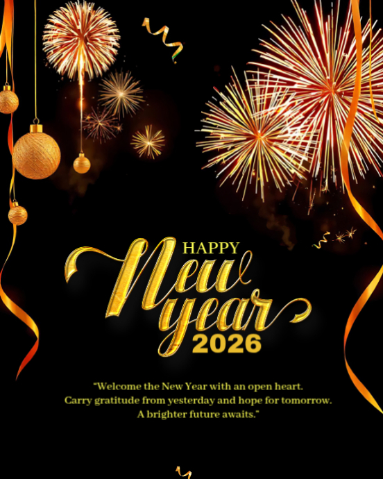 Black Collage Happy New Year Greeting Card Design Instagram Portrait ...