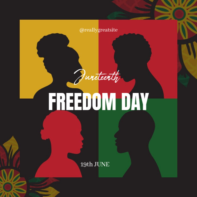 Copy of Black Collage Red And Green Modern Juneteenth Instagram Post ...