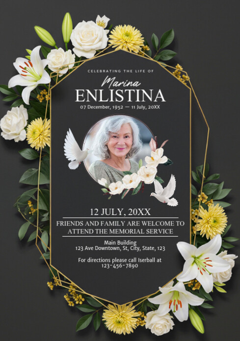 Copy of Black Collage Rip Flyer Design A4 | PosterMyWall