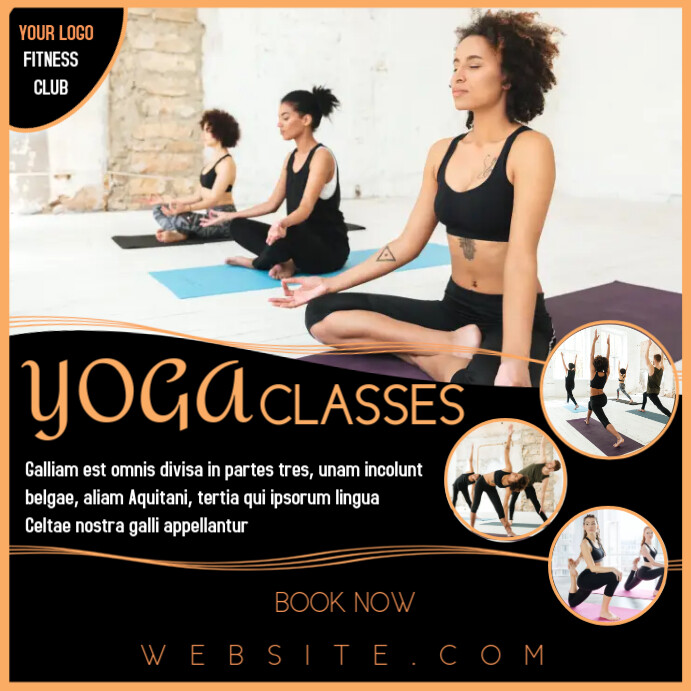 Copy of Black Collage Yoga Classes And Lessons Advertisement Instagram ...