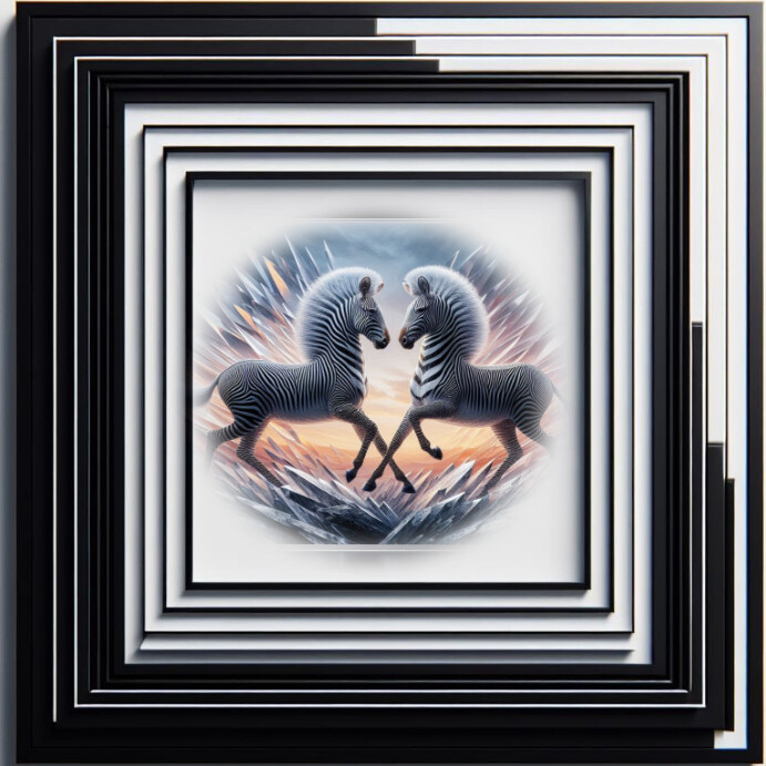 Black Collage Zebra Frame Instagram Post Template | PosterMyWall