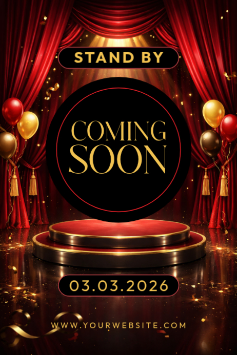 Black Coming Soon Announcement Poster Template | PosterMyWall
