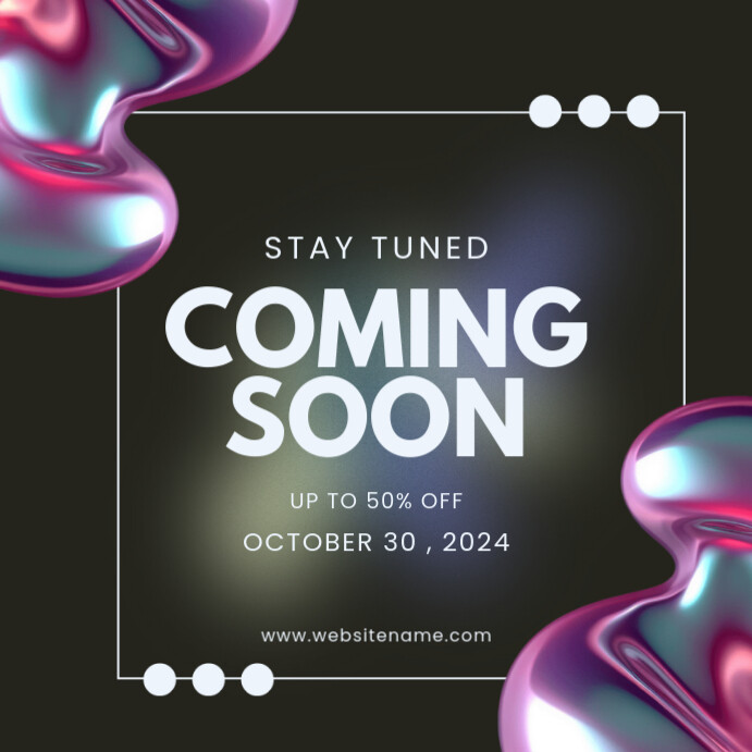 Black Coming Soon Instagram Post Template | PosterMyWall