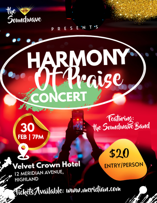 Black Concert Event Flyer Template | PosterMyWall